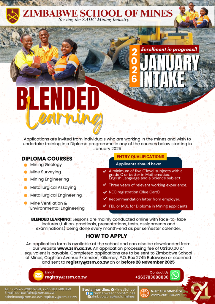 Blended Learning Diploma Courses 2026 January Intake - Zimbabwe School ...