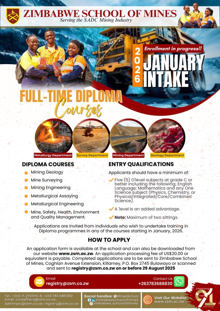 Full-Time January 2026 Intake - Zimbabwe School of Mines
